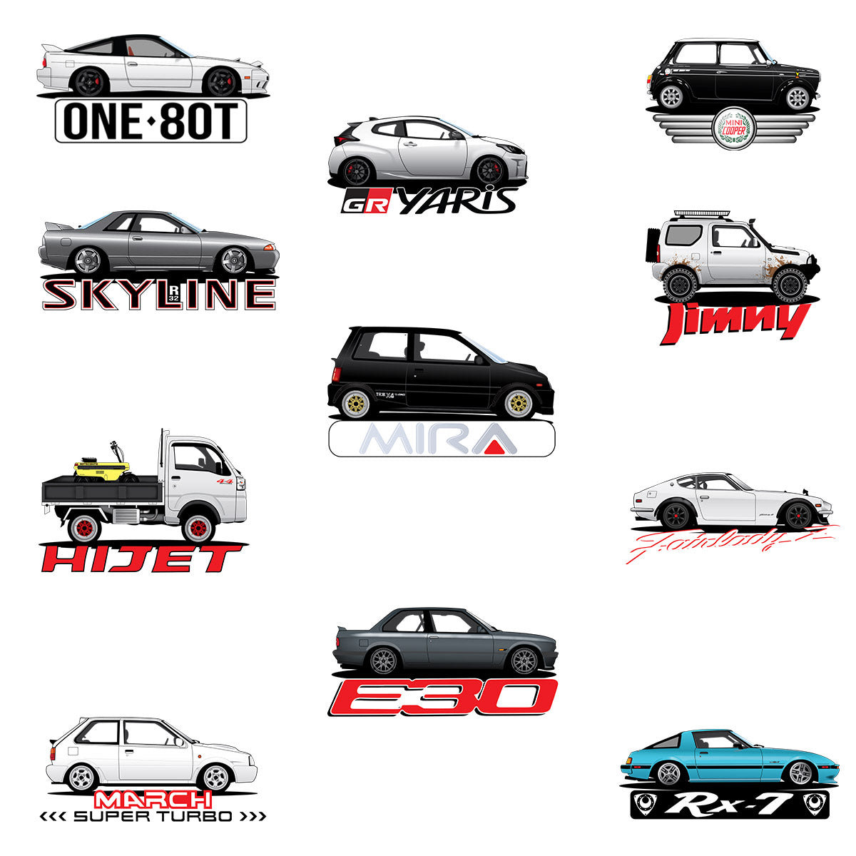 Project Car Stickers – Mighty Car Mods