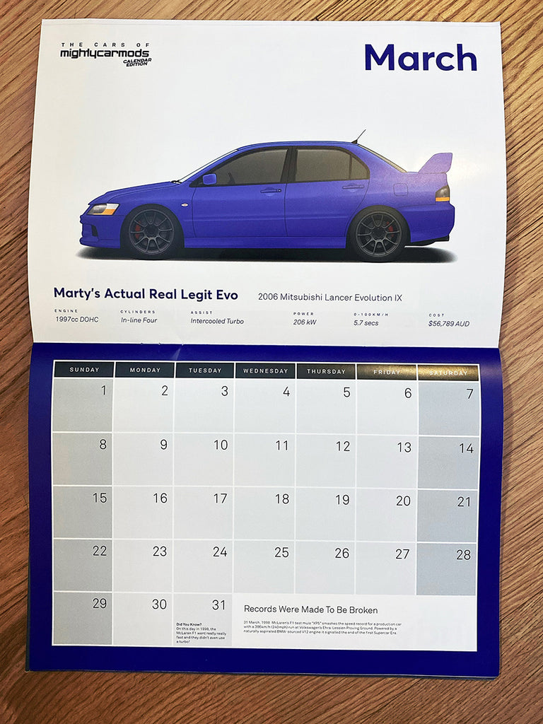 MCM 2020 Calendar – Mighty Car Mods